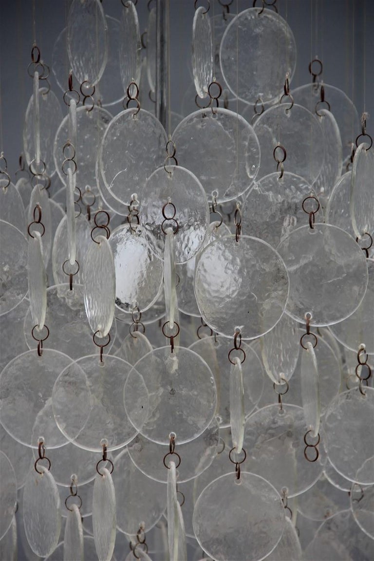 Cascade Round Murano Chandelier Verner Panto Style Pop art Glass Discs ...