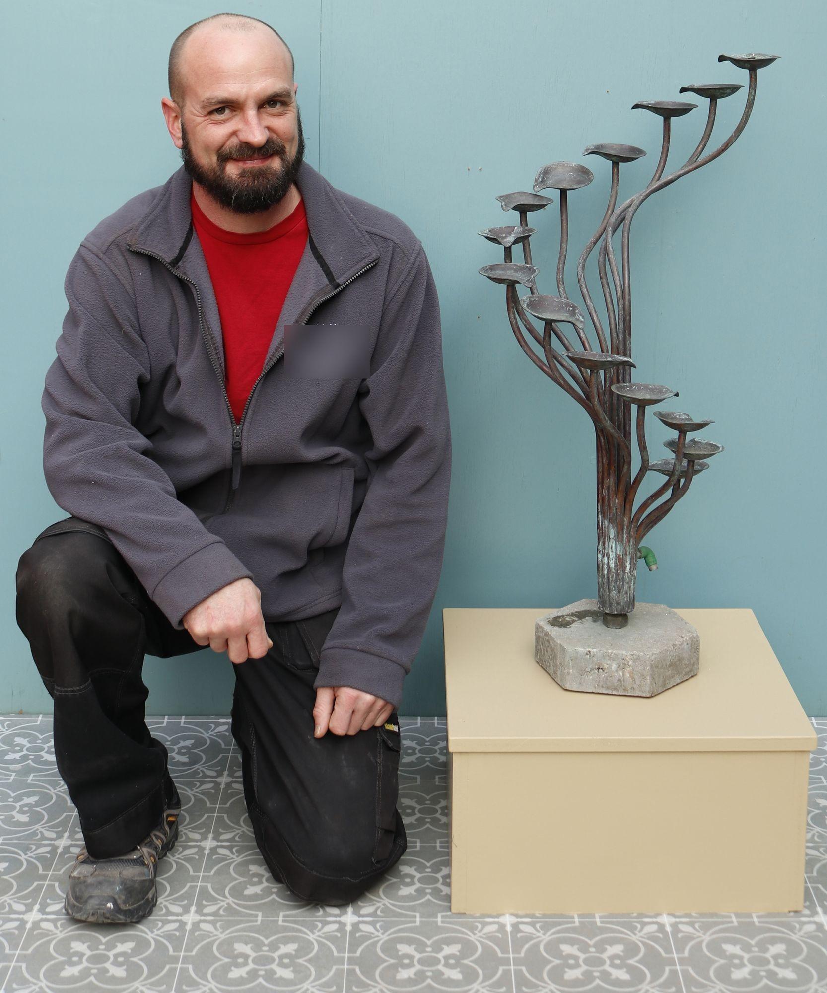 Cascading Copper Water Feature For Sale at 1stDibs