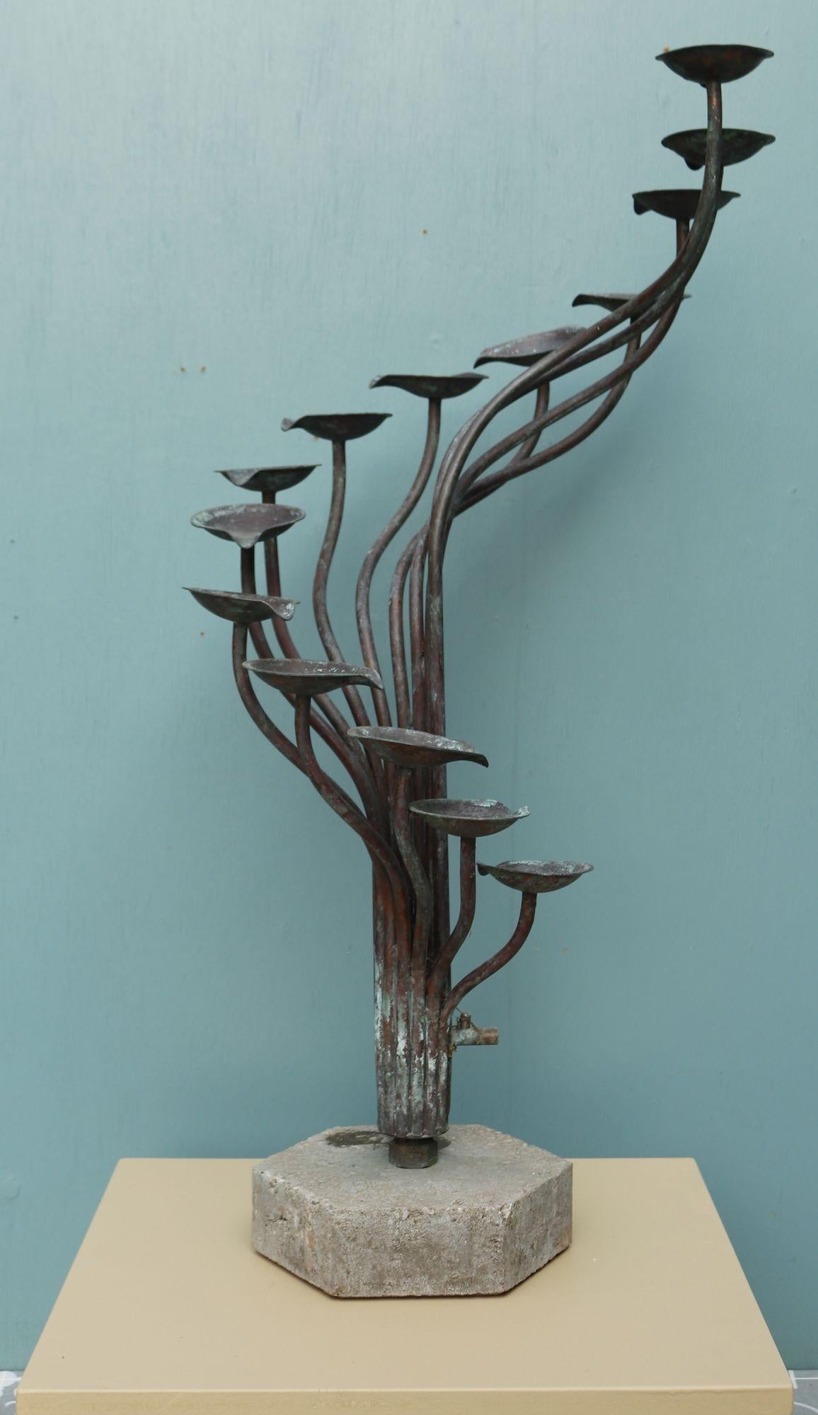 Cascading Copper Water Feature For Sale at 1stDibs