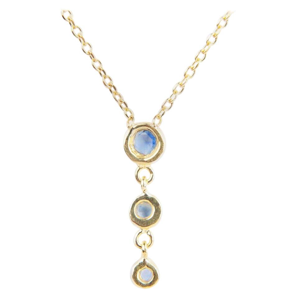 Blue Sapphire String Necklace For Sale at 1stDibs | sapphire strings