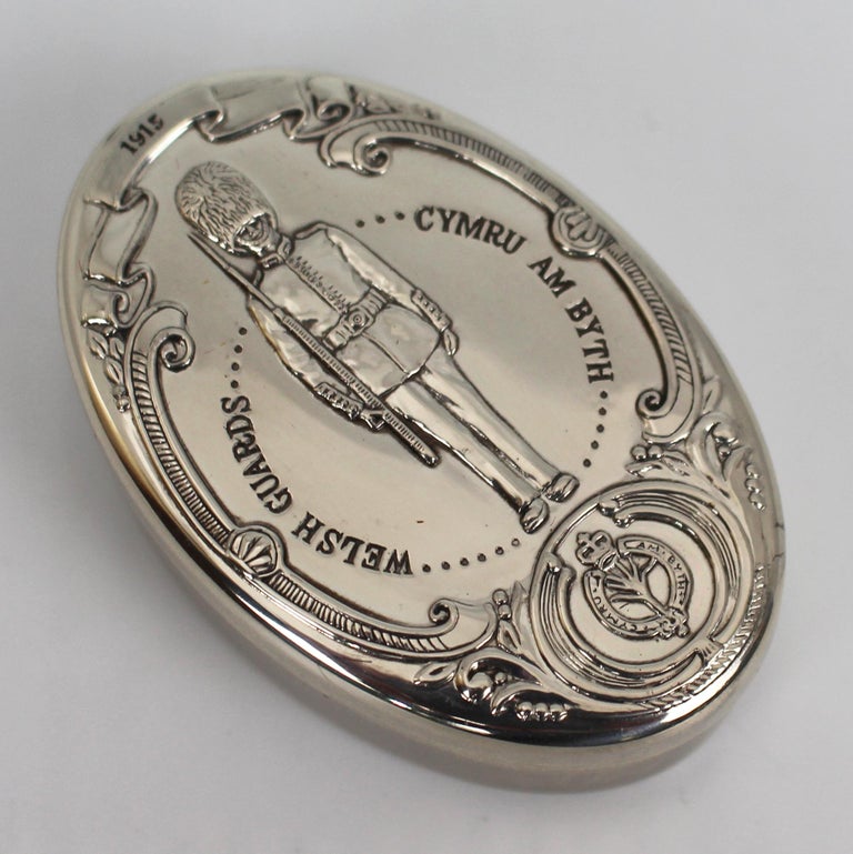 Cased Franklin Mint Solid Silver Box Collection The Guards Regiments at ...