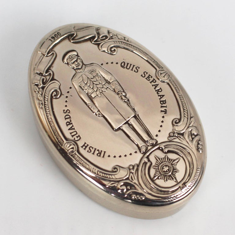 Cased Franklin Mint Solid Silver Box Collection The Guards Regiments at ...
