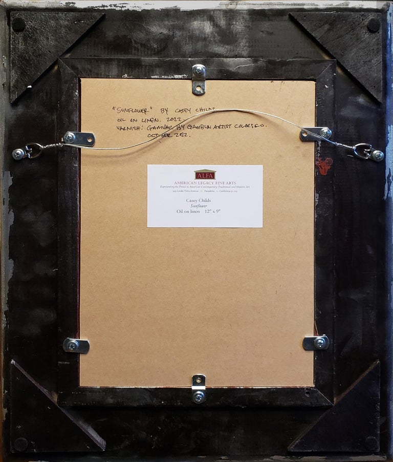 Casey Childs - Sunflower; contemporary impressionist portrait painting ...