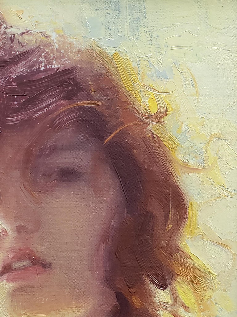 Casey Childs - Sunflower; contemporary impressionist portrait painting ...