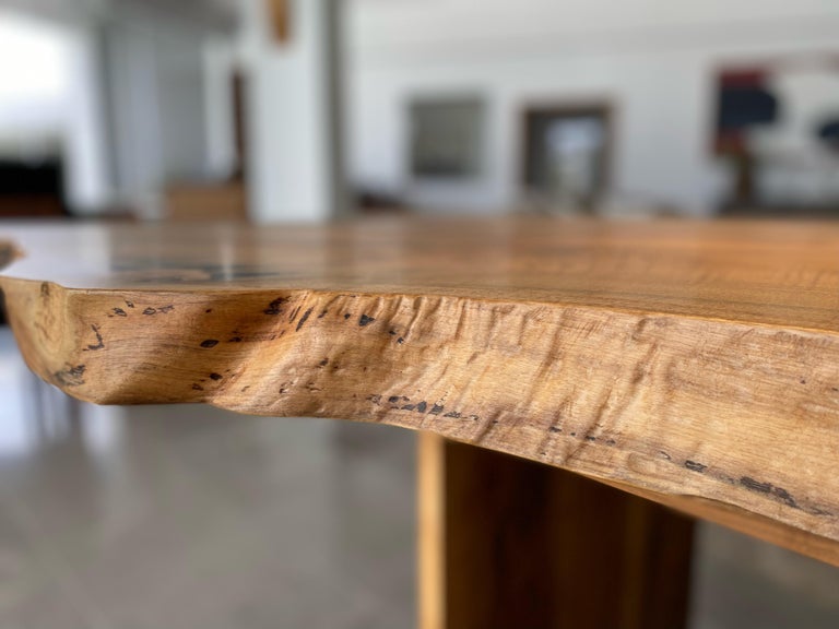 Casey McCafferty Walnut Slab Dining Table with Brass Butterfly Joints ...