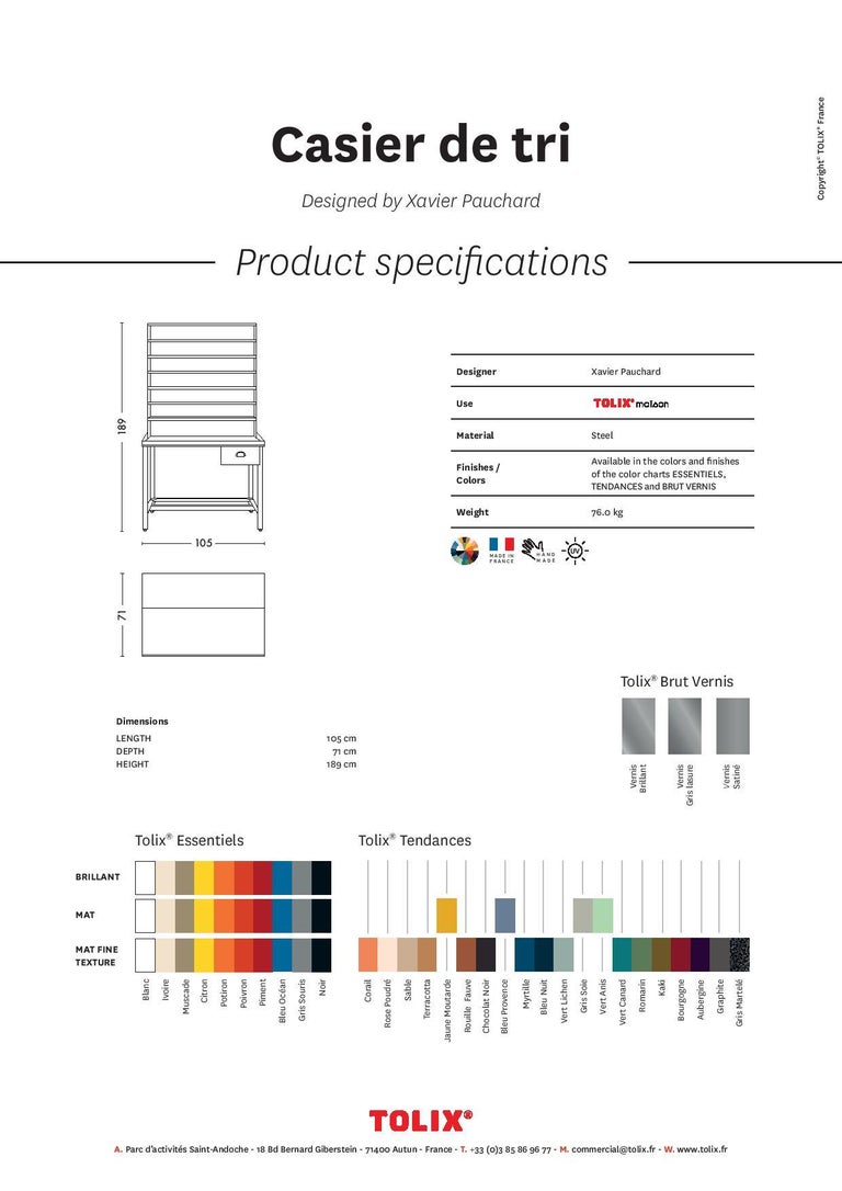 Customizable Casier de Tri Desk in Essential Colors by Xavier Pauchard ...