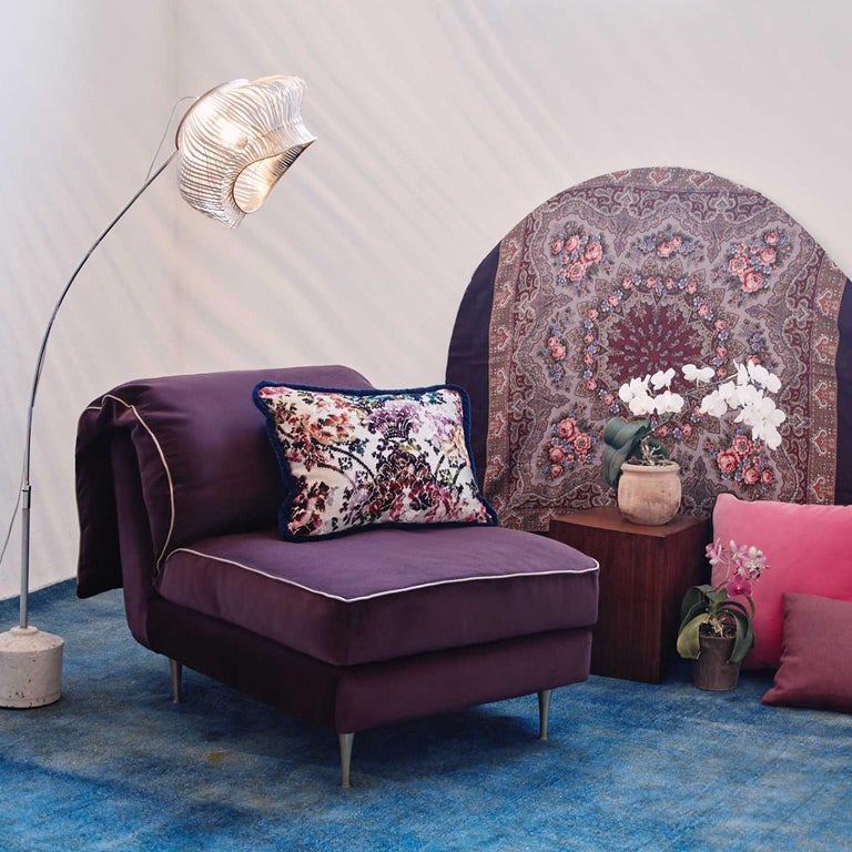 Casquet Mini in Deep Purple Velvet Daybed For Sale at 1stDibs