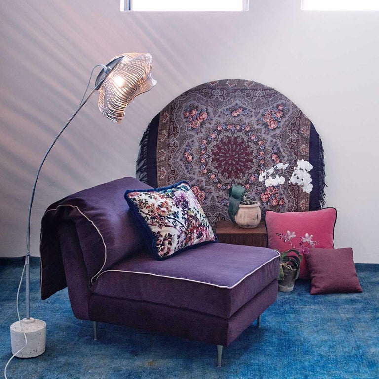 Casquet Mini in Deep Purple Velvet Daybed For Sale at 1stDibs