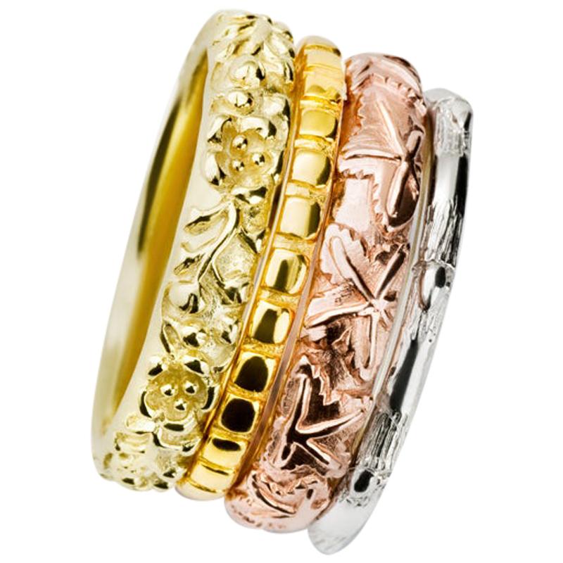 Cassandra Goad Four Seasons 18 Carat Yellow, White, Rose Gold Ring For ...