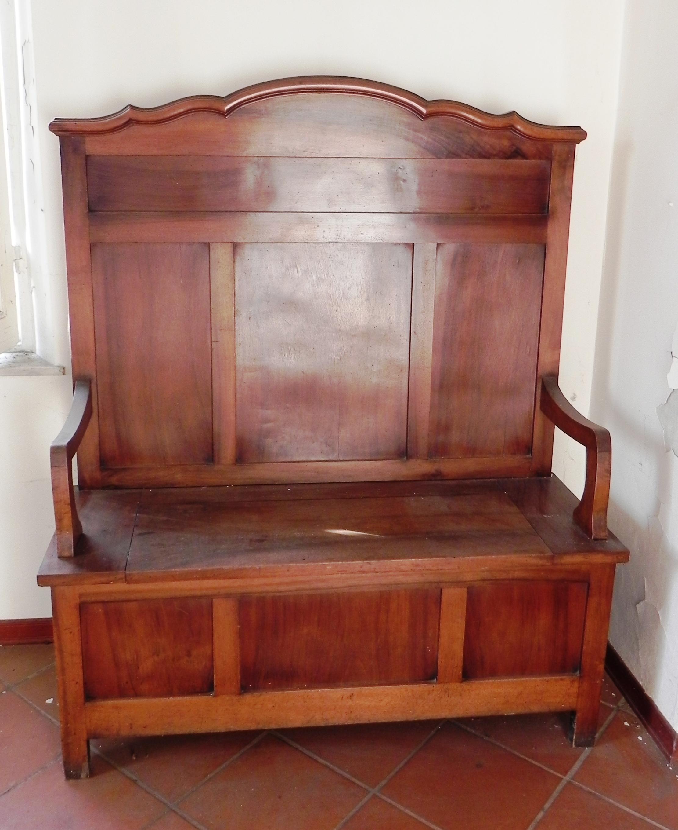 Cassapanca Con Schienale Alto, Stile '800 For Sale at 1stDibs