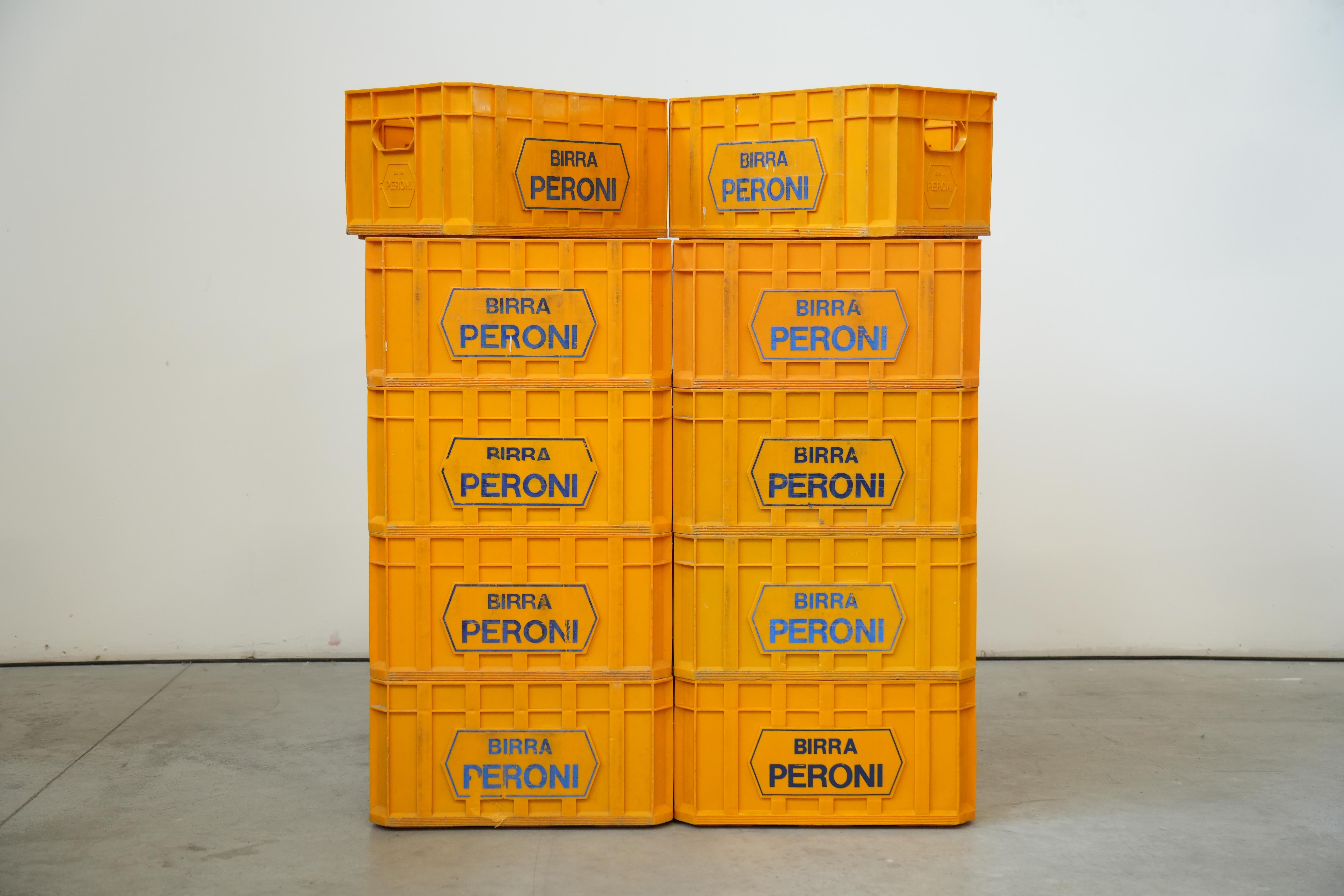 Vintage Peroni plastic beer crates, 1970s-80s For Sale at 1stDibs