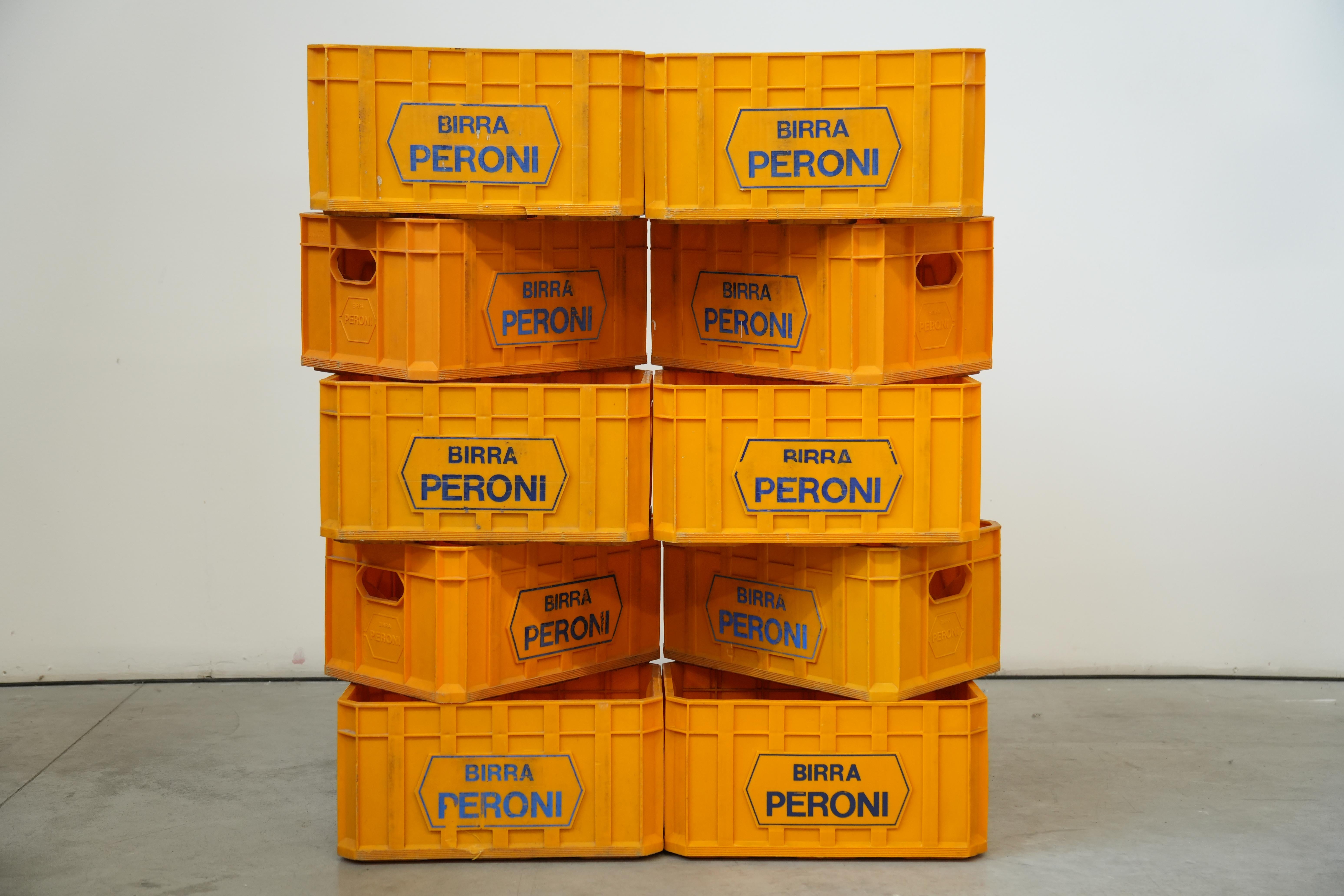 Vintage Peroni plastic beer crates, 1970s-80s For Sale at 1stDibs