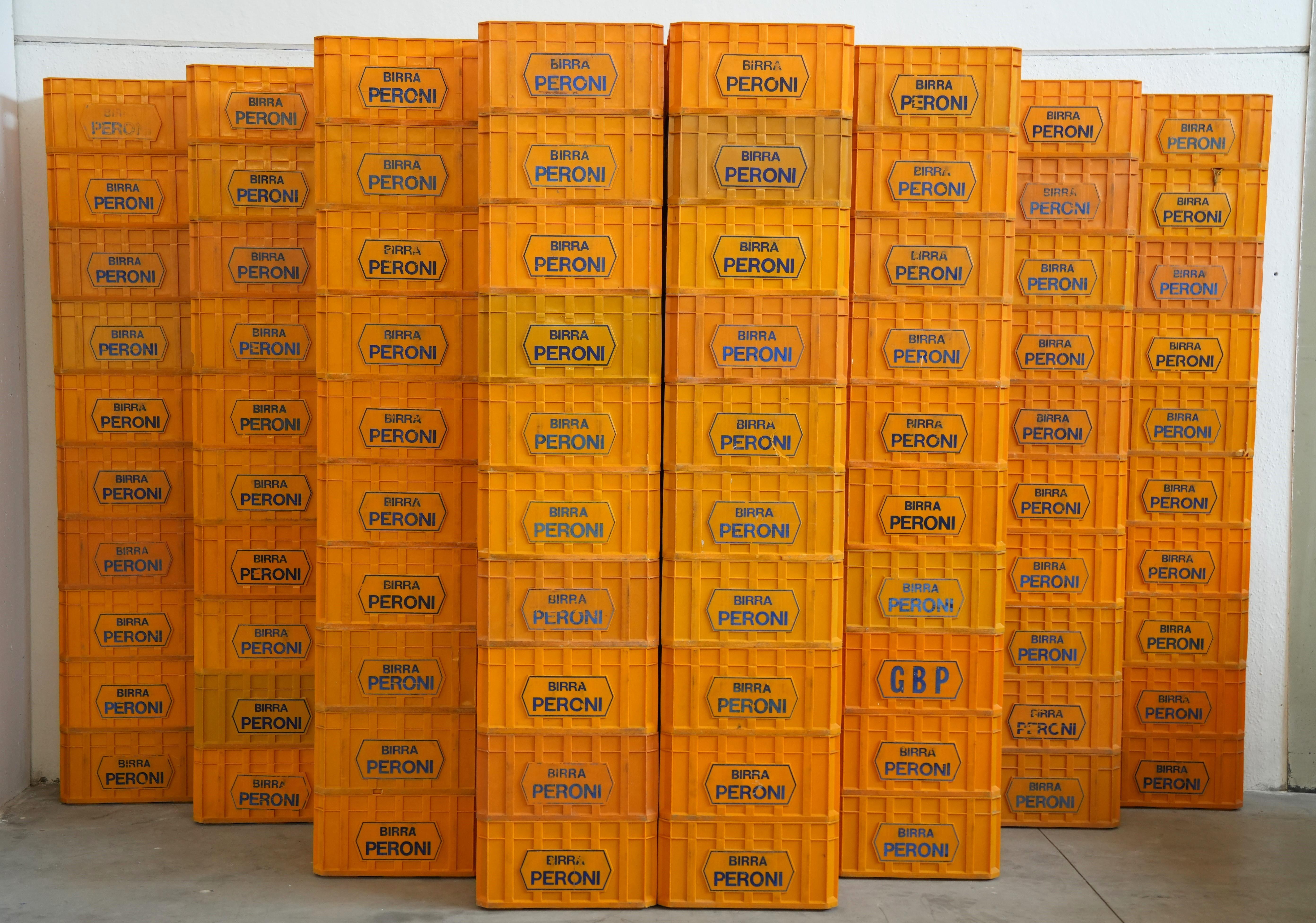 Vintage Peroni plastic beer crates, 1970s-80s For Sale at 1stDibs