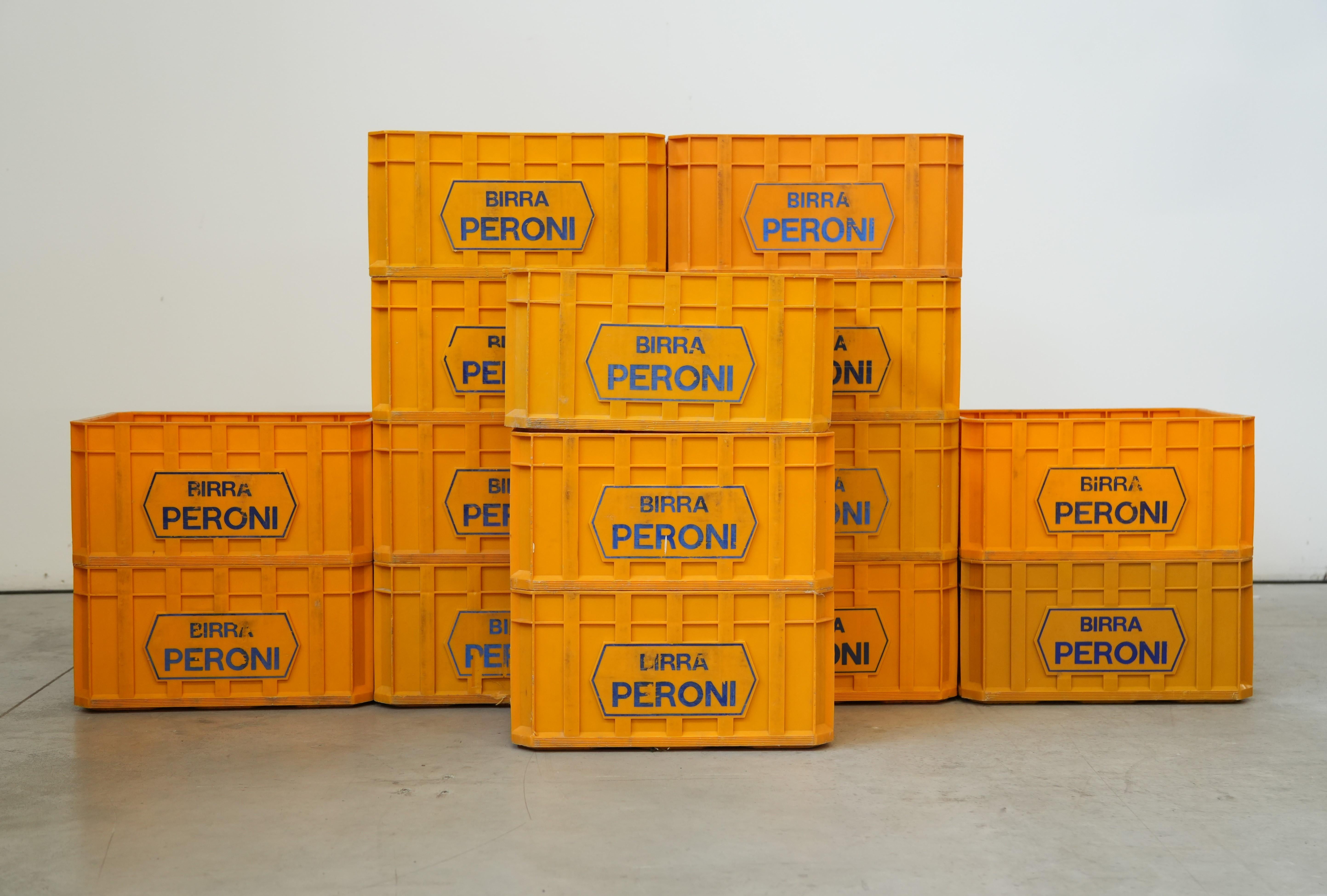 Vintage Peroni plastic beer crates, 1970s-80s For Sale at 1stDibs