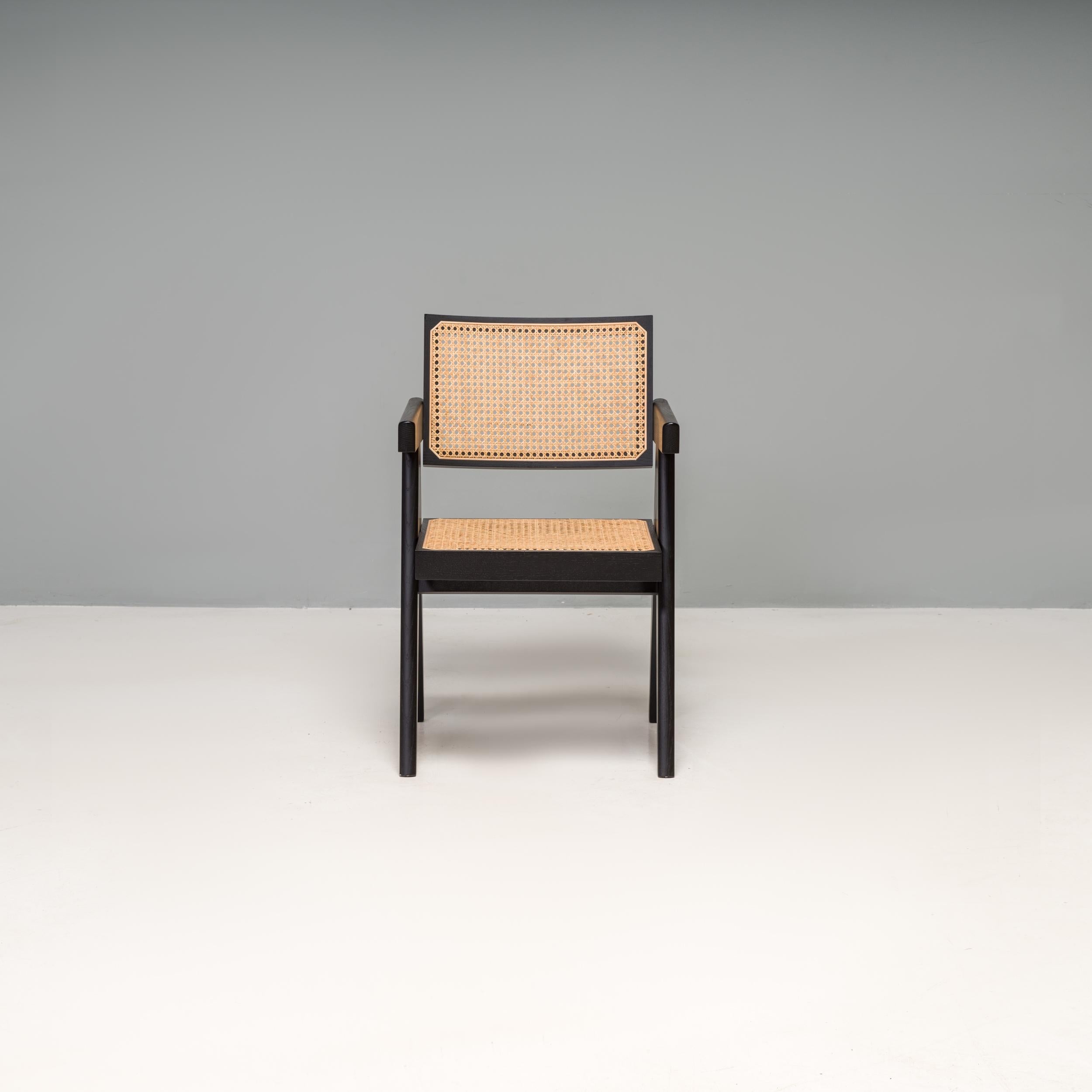 Cassina 501 Capitol Black Stained Oak and Cane Complex Dining Chair at ...