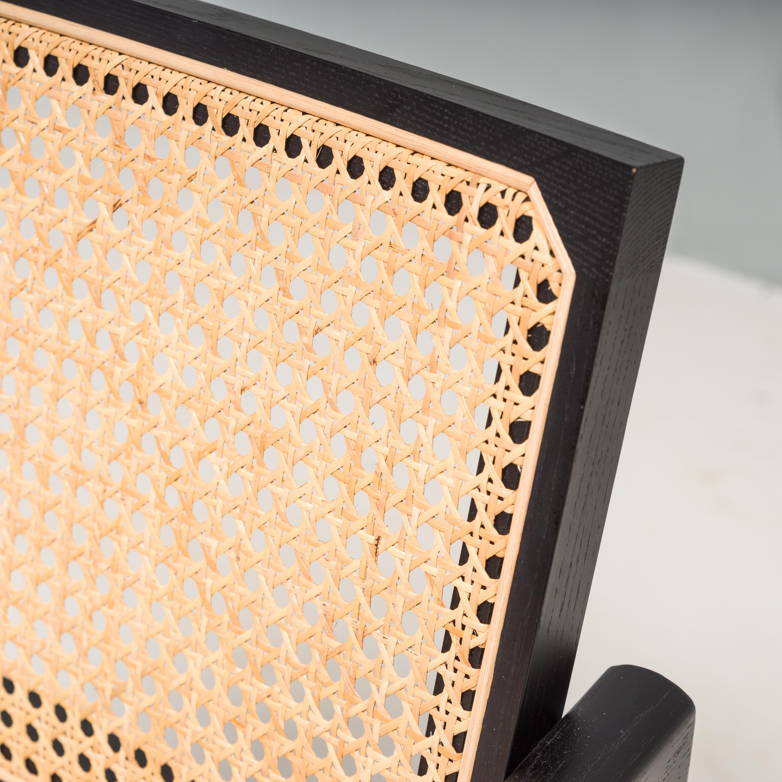 Cassina 501 Capitol Black Stained Oak and Cane Complex Dining Chair at ...