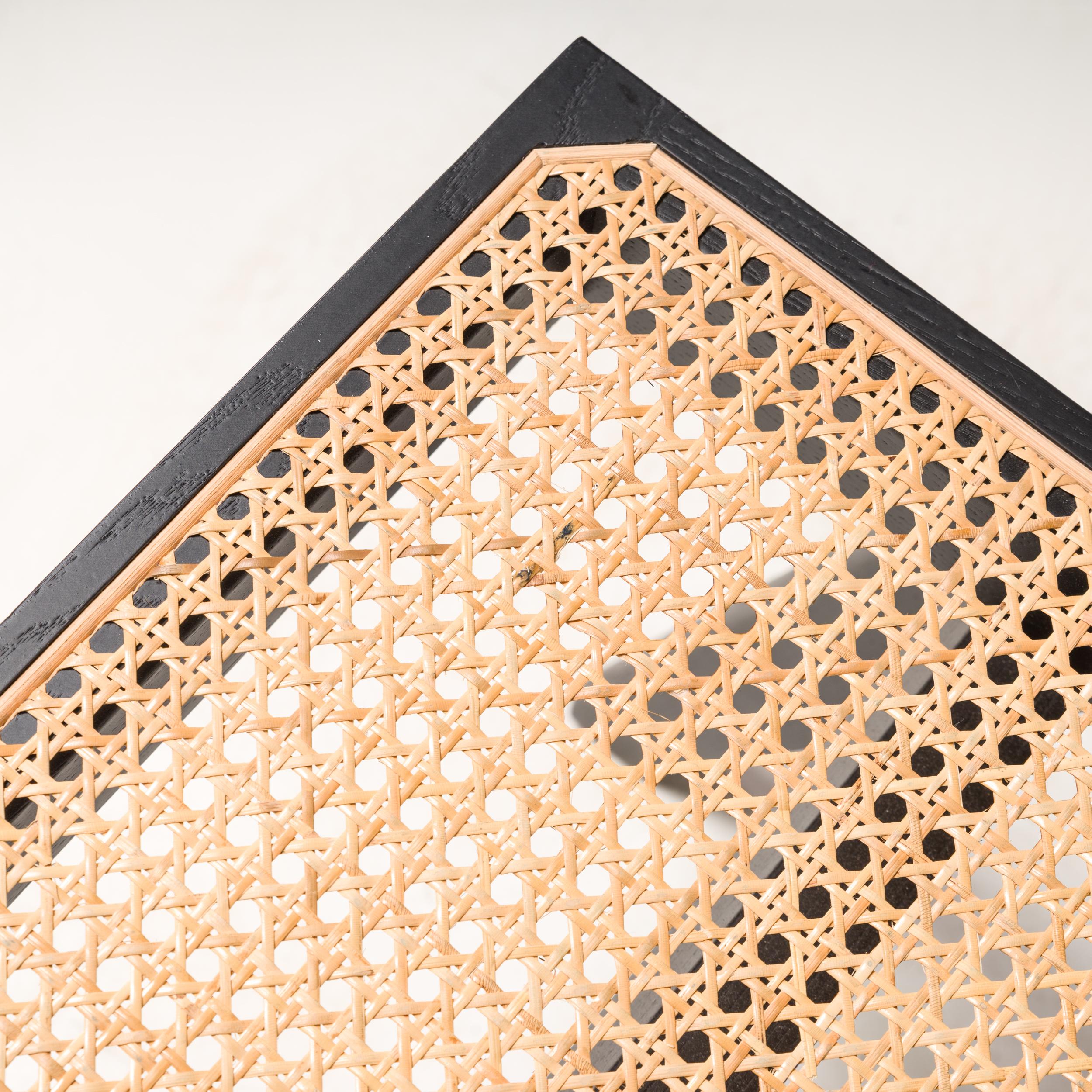 Cassina 501 Capitol Black Stained Oak and Cane Complex Dining Chair at ...