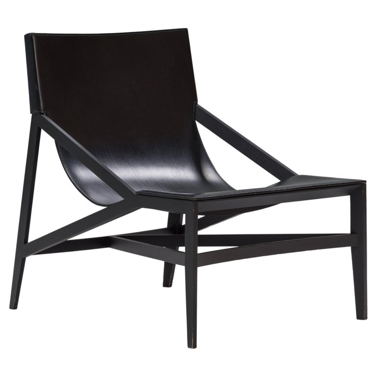Cassina by Rodolfo Dordoni Black Leather 470 Pilotta Armchair, 2008 at ...