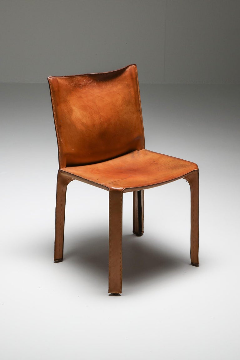Cassina Cognac TAXI Chairs at 1stDibs