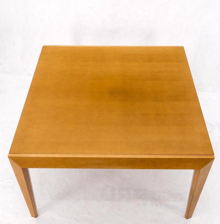 Cassina Large Square Flip Top Expandable Dining Conference Table Blond ...