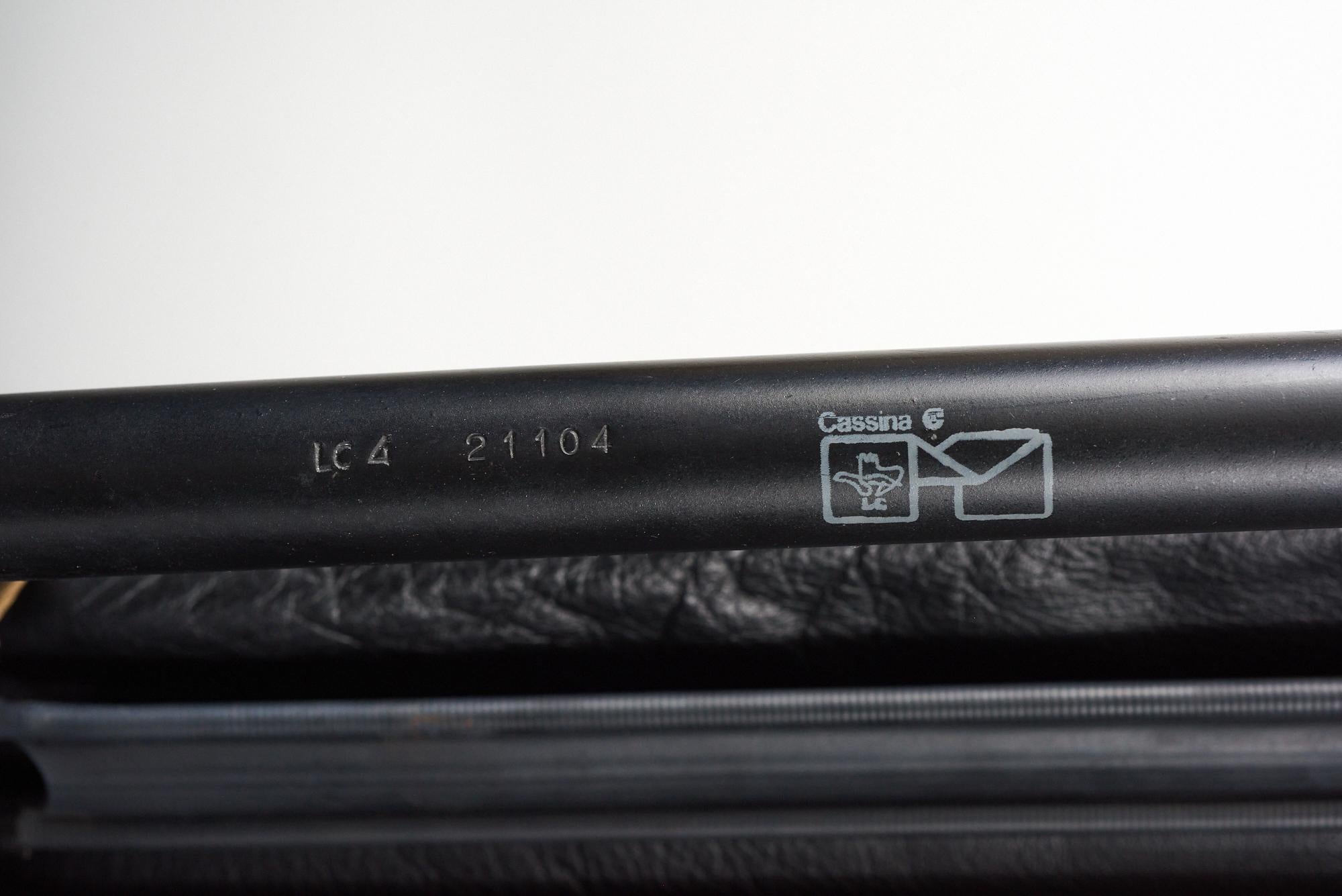 Cassina LC 4 chaise lounge by Charlotte Perriand / Le Corbusier, 1980s ...