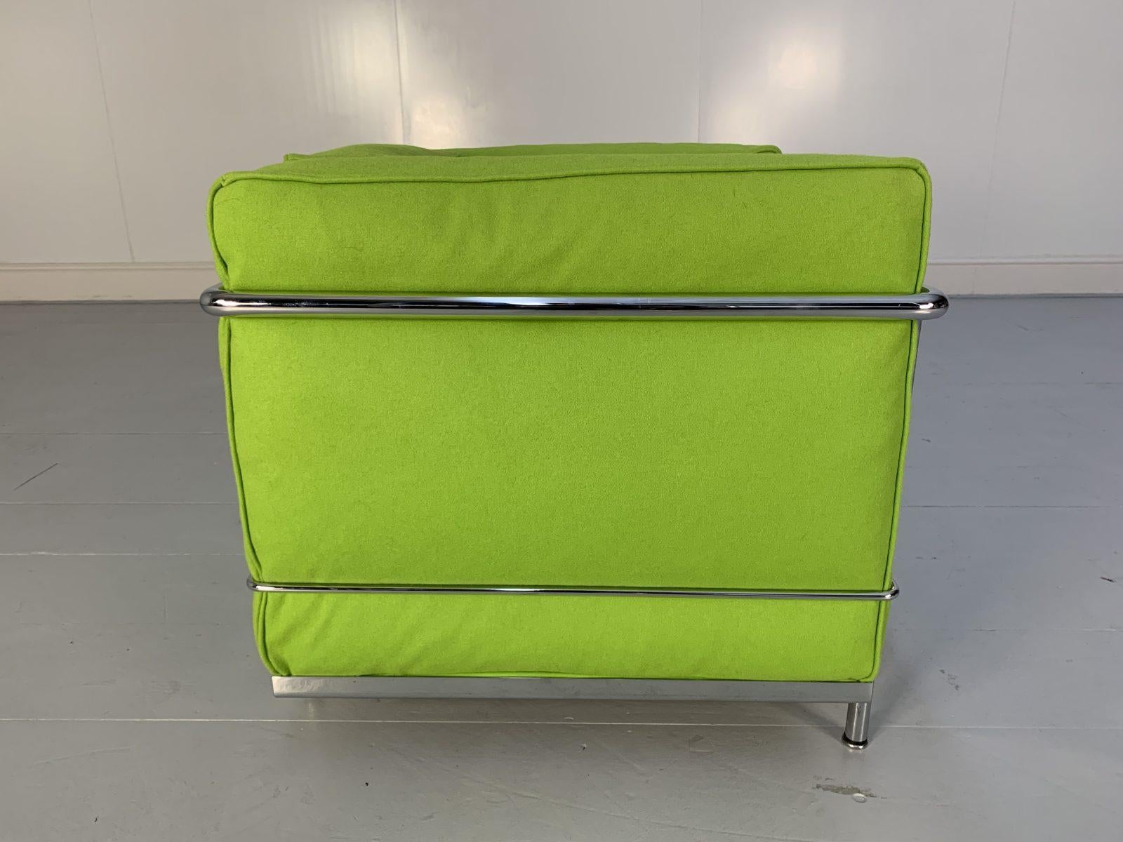 Cassina “LC2” Le Corbusier Armchair – In Lime Green Wool For Sale at ...