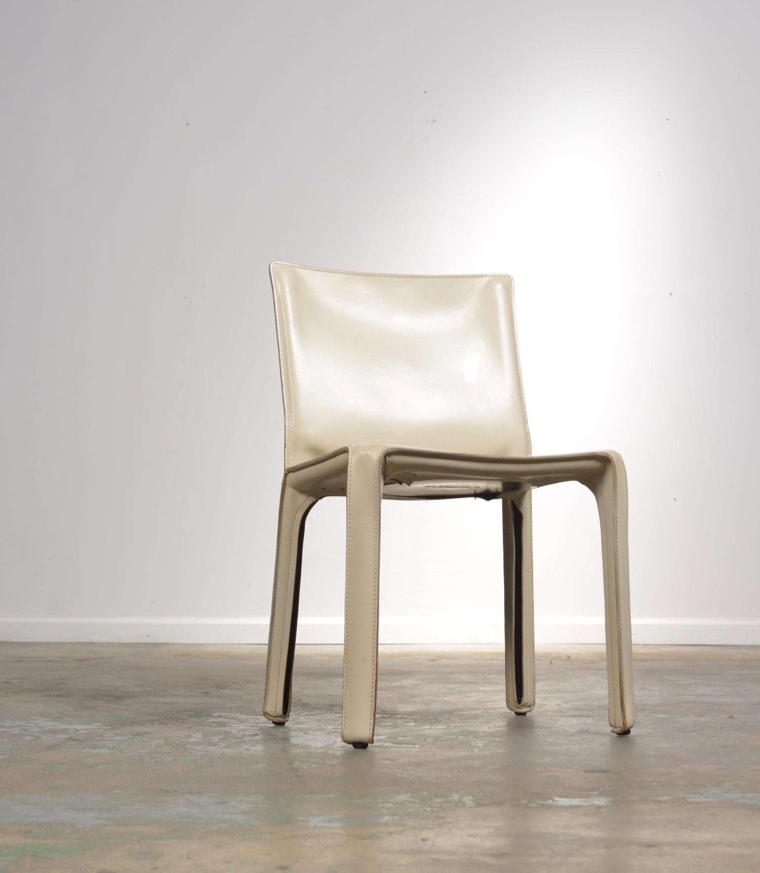 Cassina Leather 412 Cab Chair at 1stDibs | cassina leather chair, cab ...