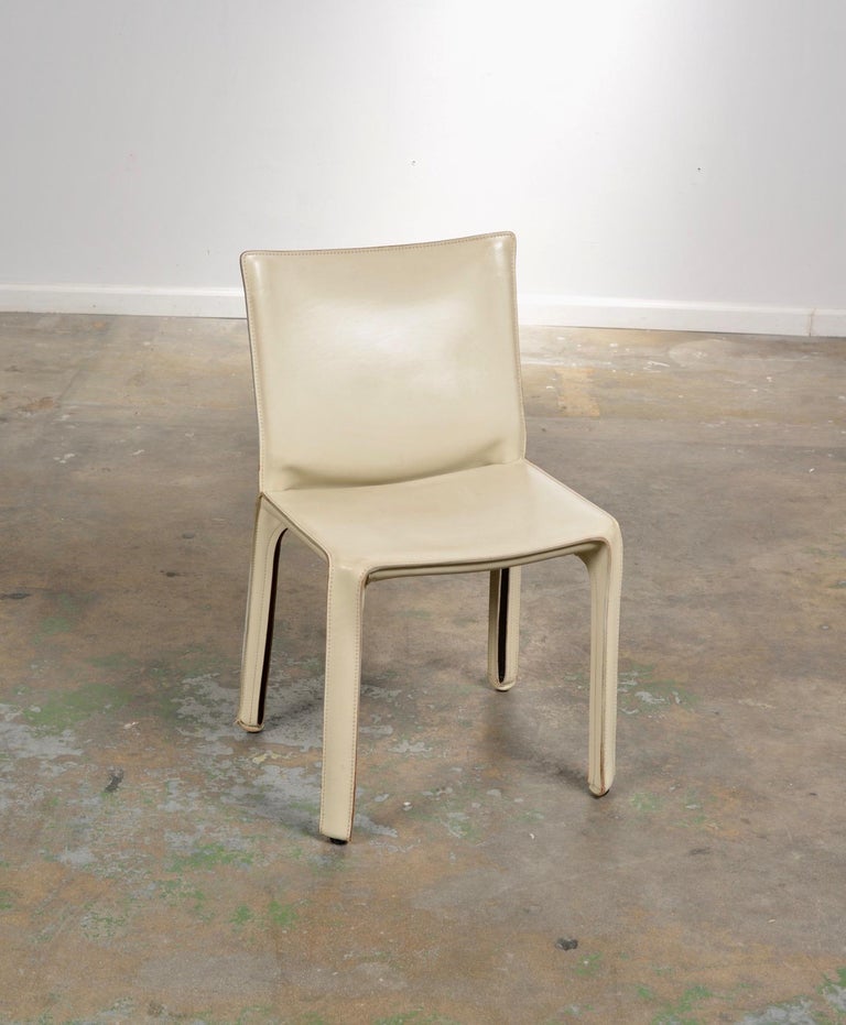 Cassina Leather 412 Cab Chair at 1stDibs