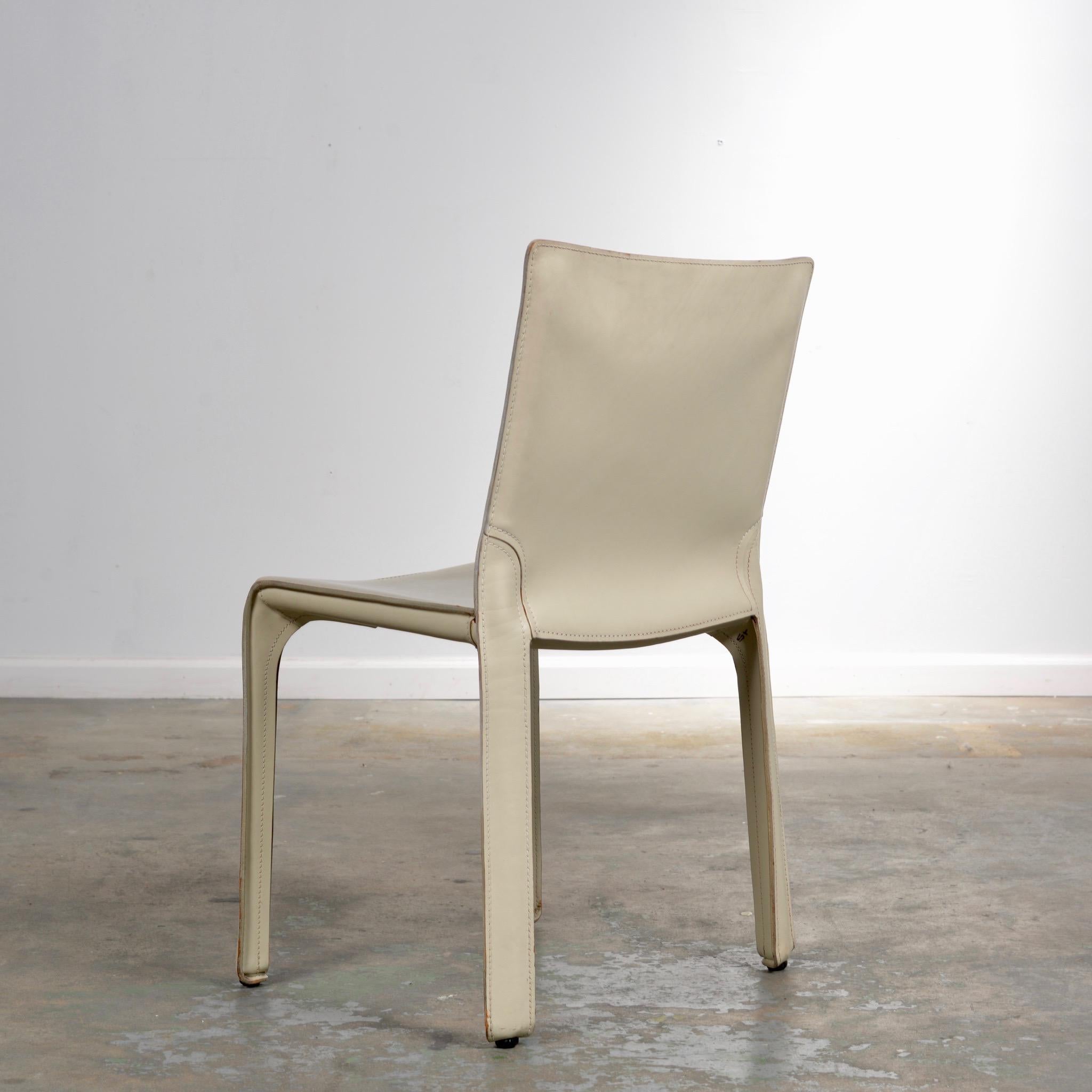 Cassina Leather 412 Cab Chair at 1stDibs | cassina leather chair, cab ...