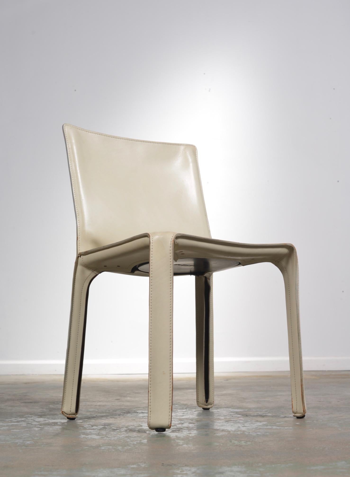 Cassina Leather 412 Cab Chair at 1stDibs | cassina leather chair, cab ...