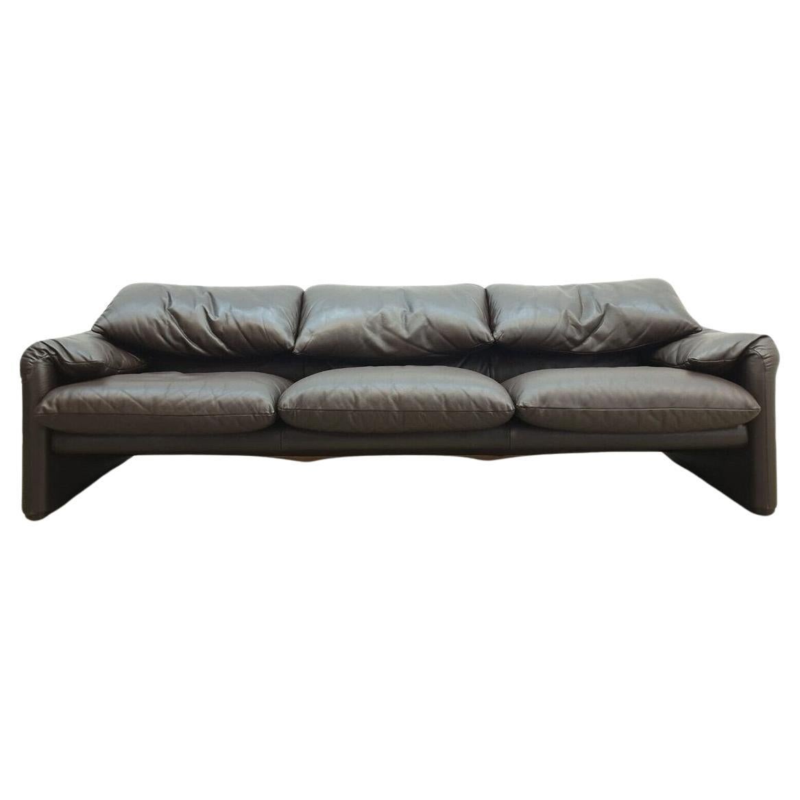 Cassina Maralunga Dreisitzer Braun Vico Magistretti Italy For Sale at ...