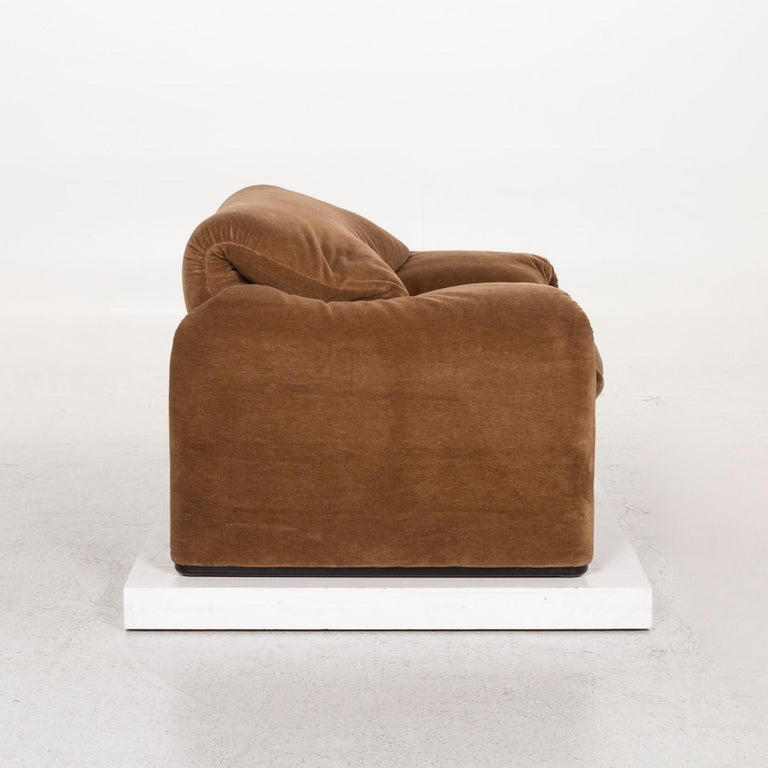 Cassina Maralunga Fabric Armchair Set Brown Function at 1stDibs