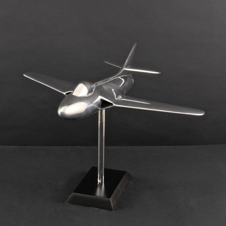 Cast Aluminum Hawker Hunter Aircraft Model, circa 1950 at 1stDibs