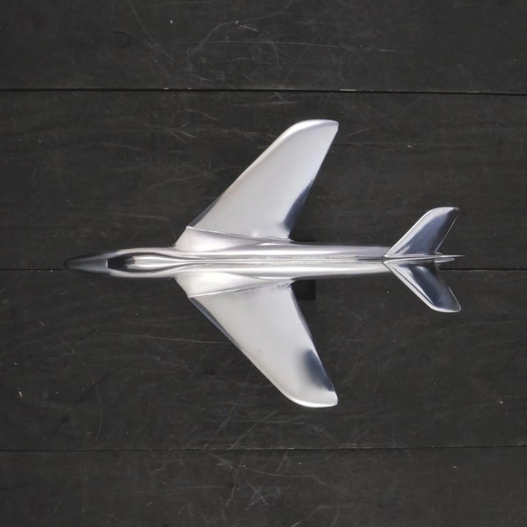 Cast Aluminum Hawker Hunter Aircraft Model, circa 1950 at 1stDibs