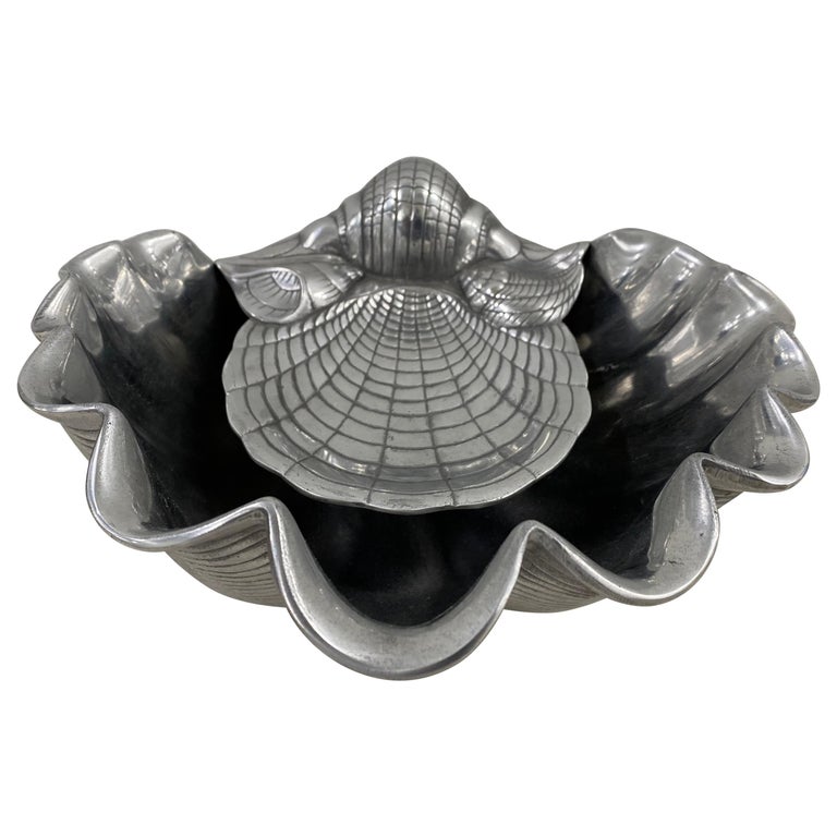 Cast Aluminum Clam Shell Serving Dish by Arthur Court, C.1980s For Sale ...