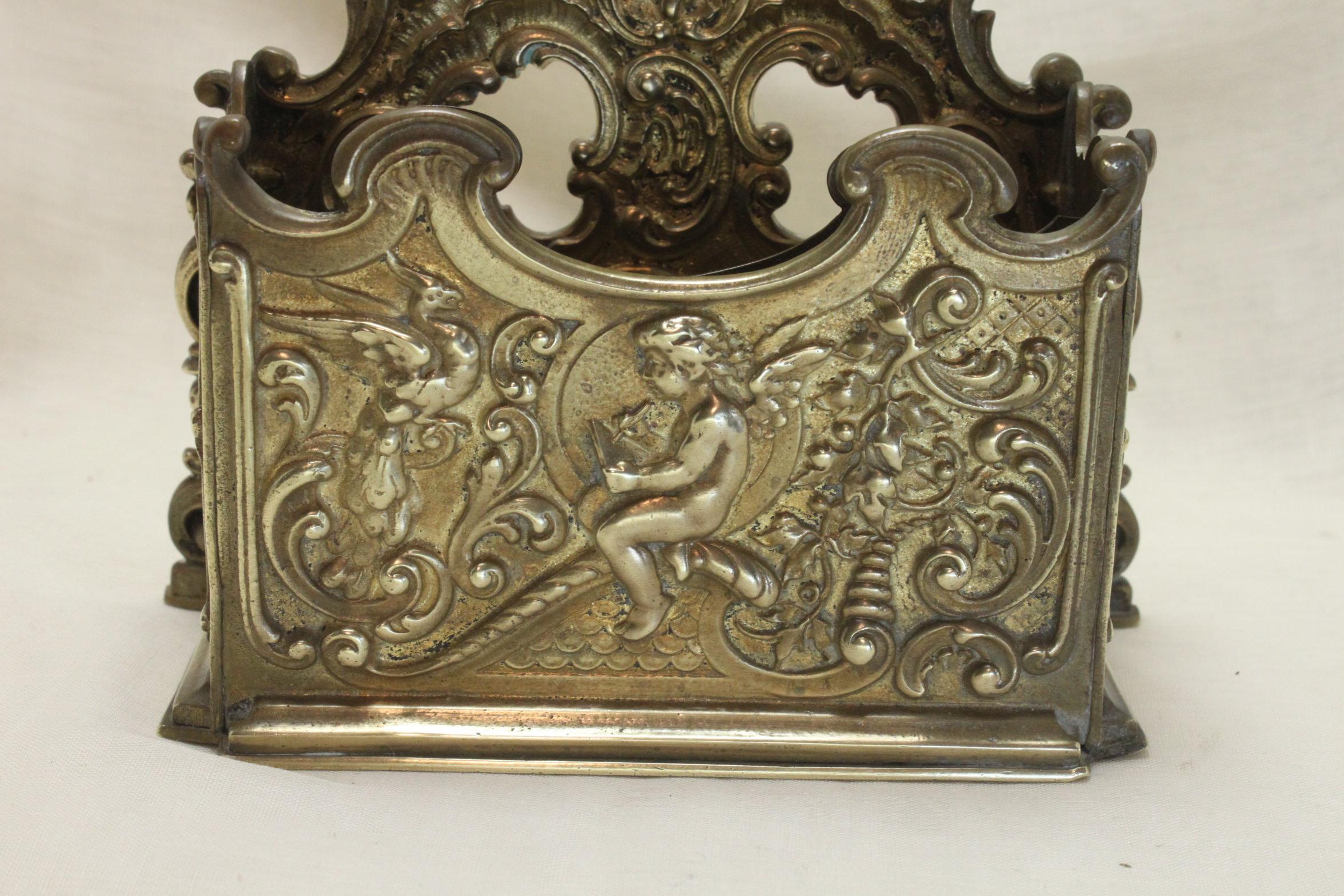 Cast Brass Letter Rack or Holder at 1stDibs