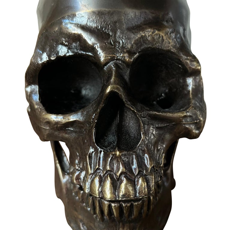 Cast Brass Skull at 1stDibs
