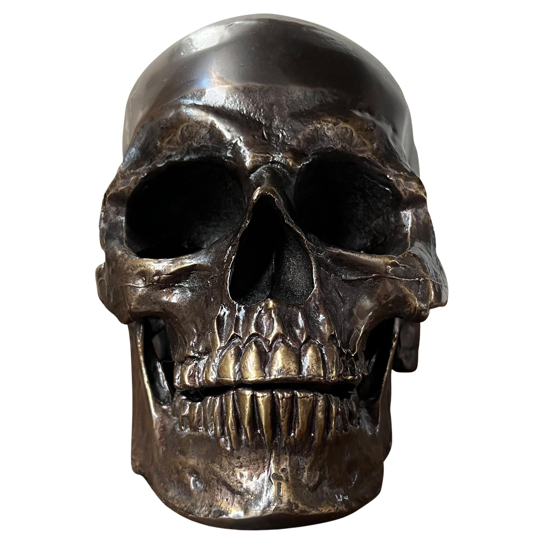 Cast Brass Skull at 1stDibs