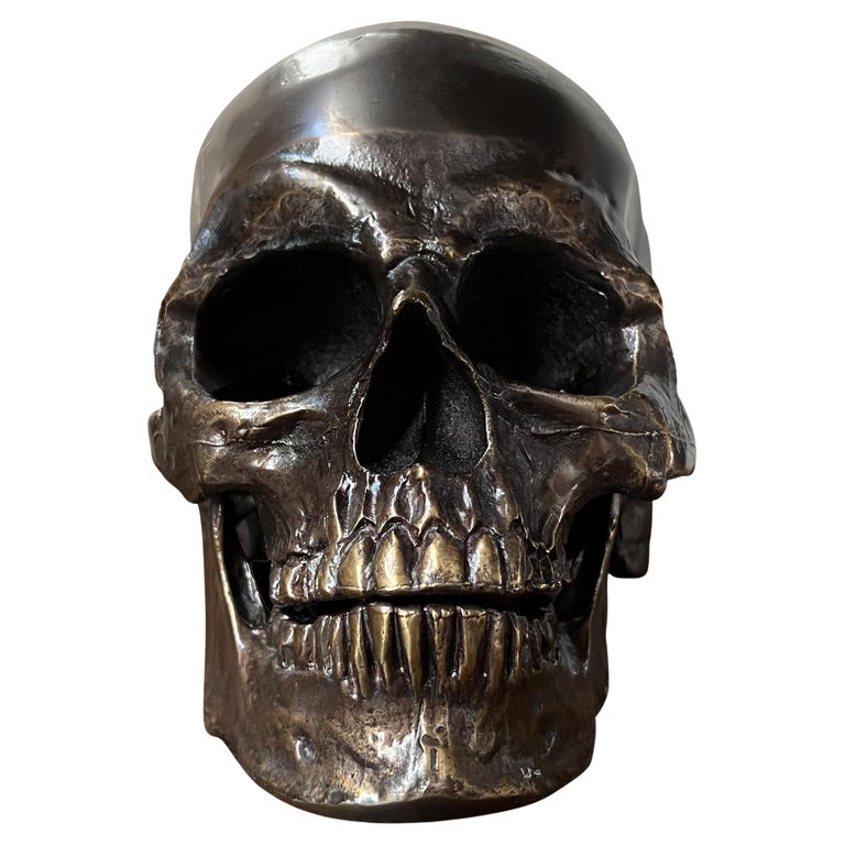 Cast Brass Skull at 1stDibs