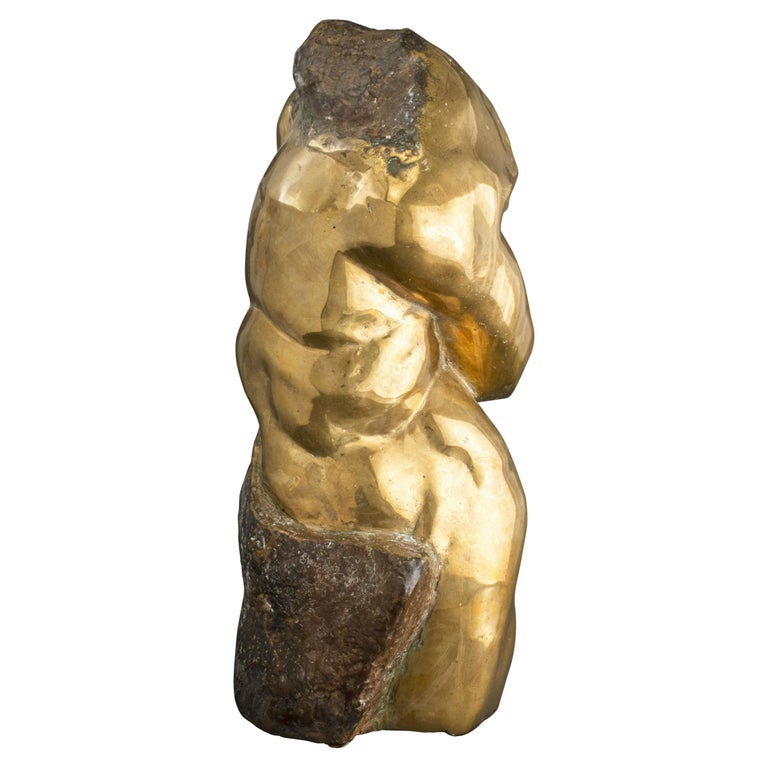 Cast Bronze Abstract Torso Sculpture at 1stDibs