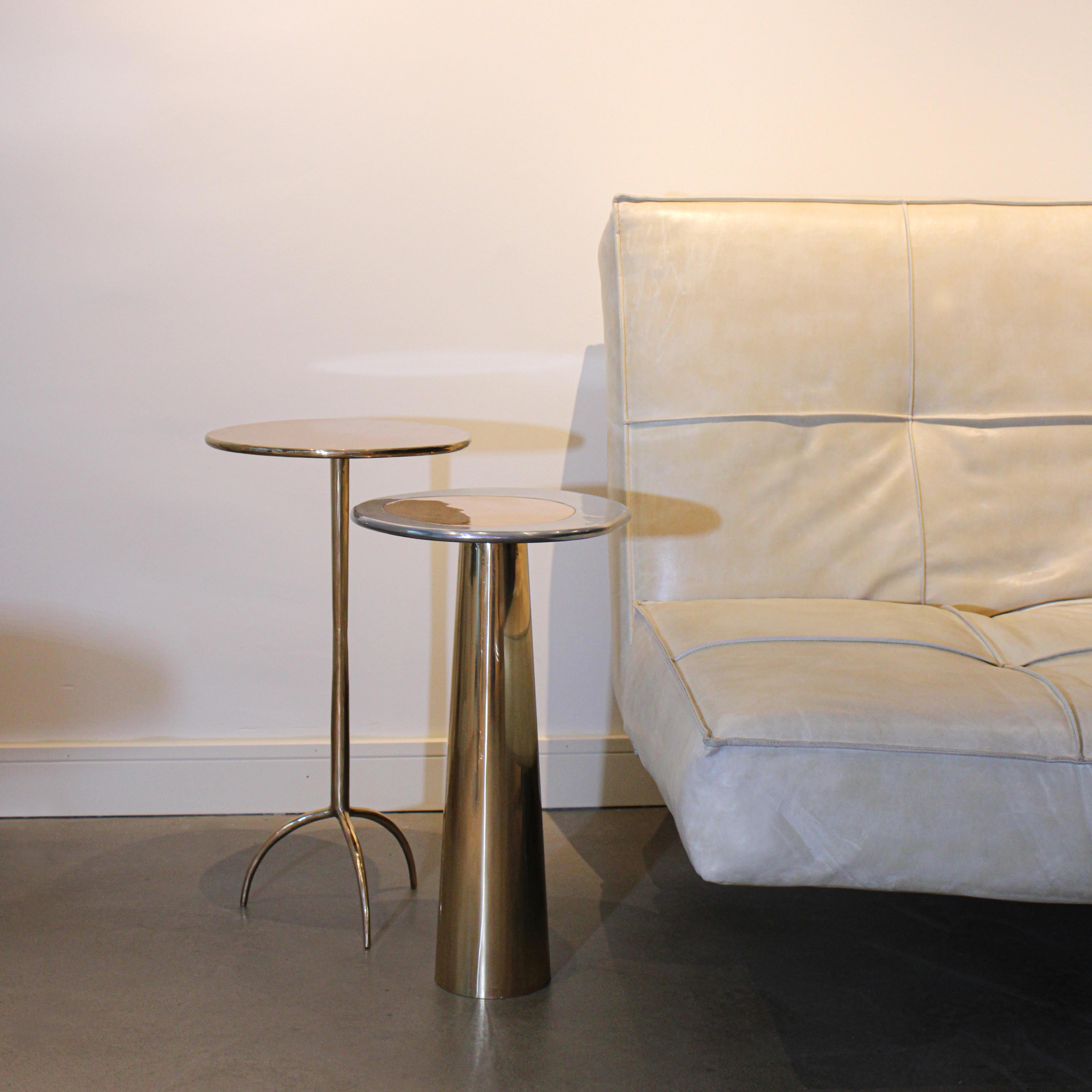 Cast Bronze and Aluminum Cone Side Table by Studio Sunt For Sale at 1stDibs