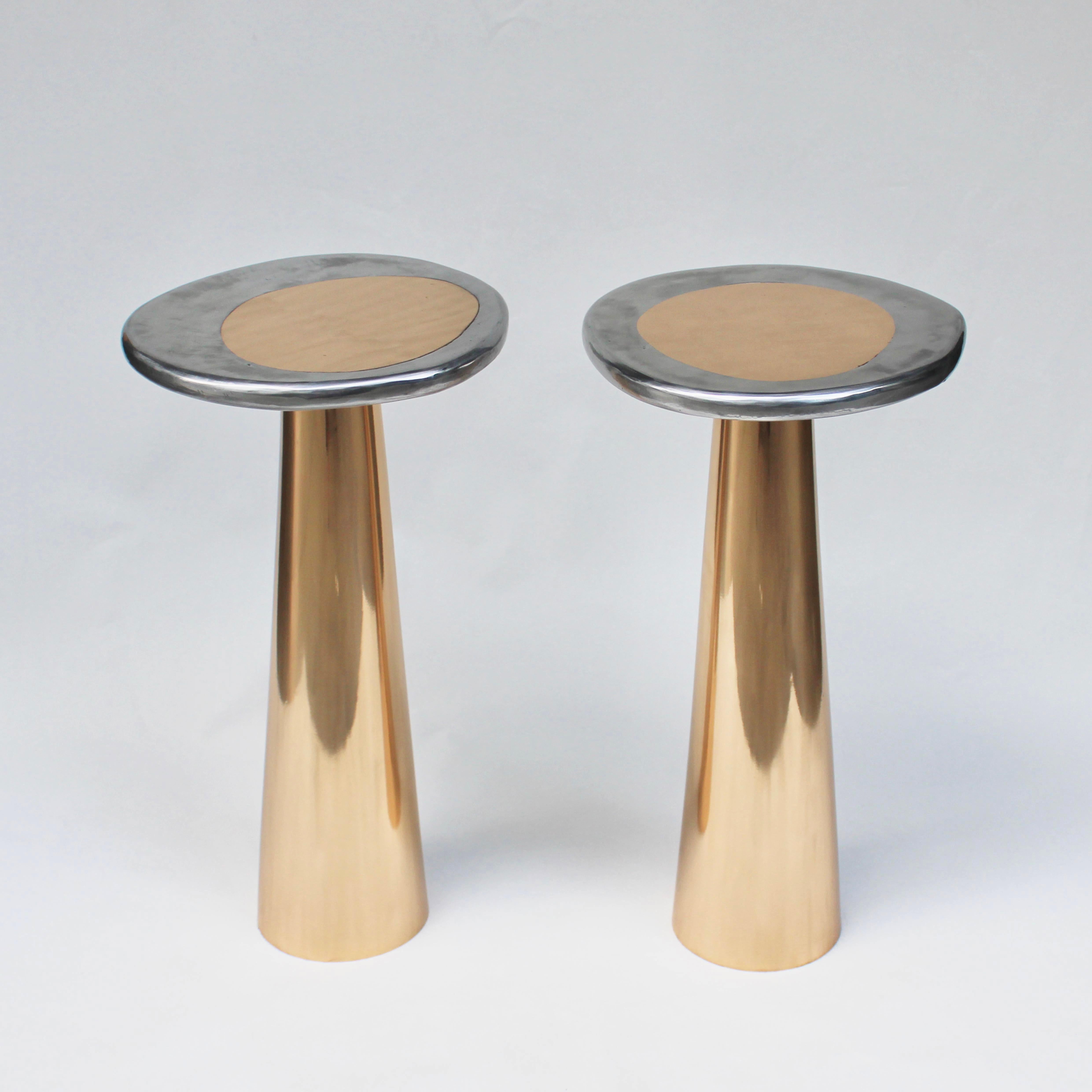 Cast Bronze and Aluminum Cone Side Table by Studio Sunt at 1stDibs