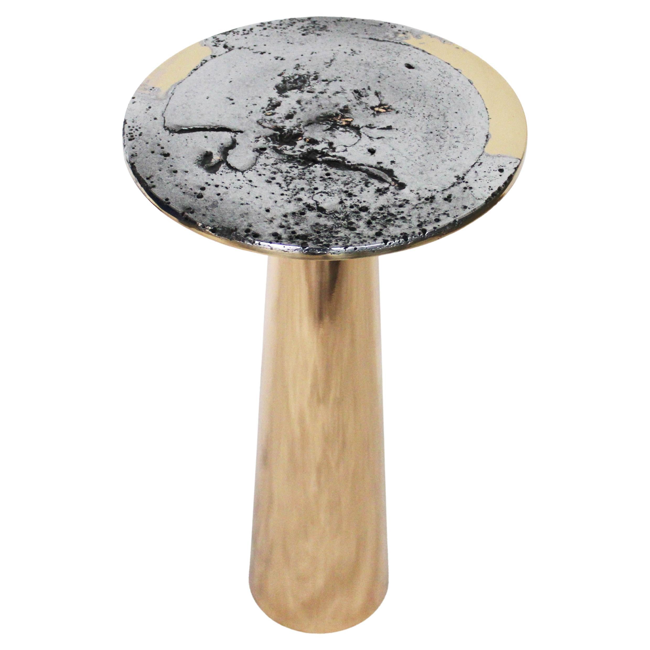 Cast Bronze and Aluminum Cone Side Table by Studio Sunt For Sale at 1stDibs