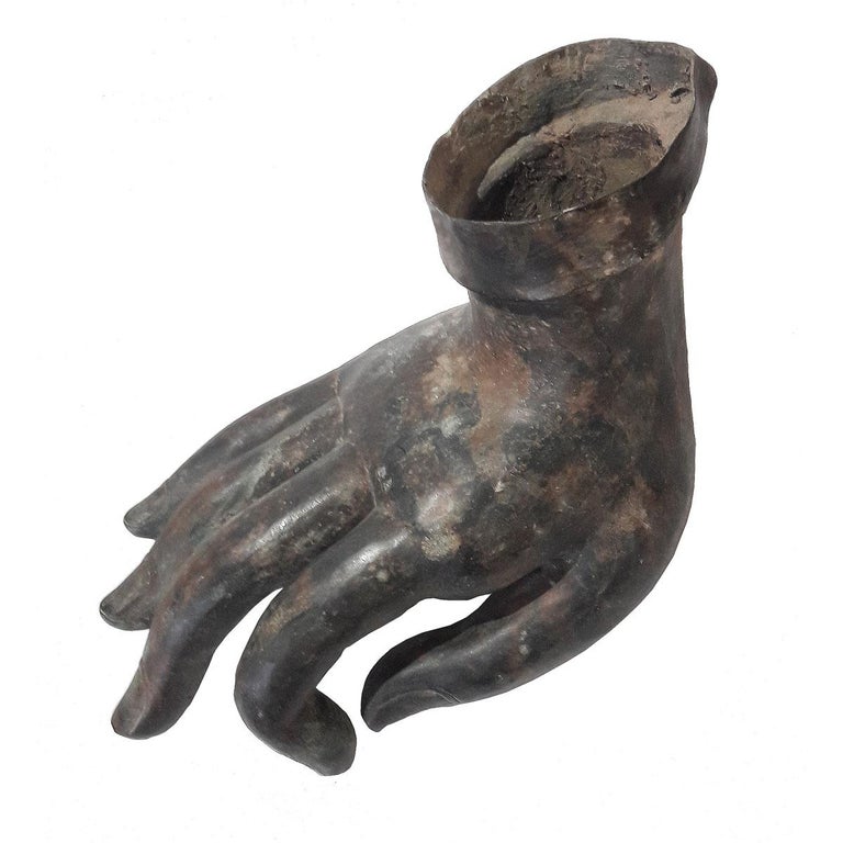 Cast Bronze Buddha Hand Sculpture, Mid-20th Century at 1stDibs