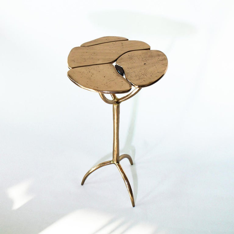Cast Bronze Iris Side Table by Studio Sunt For Sale at 1stDibs