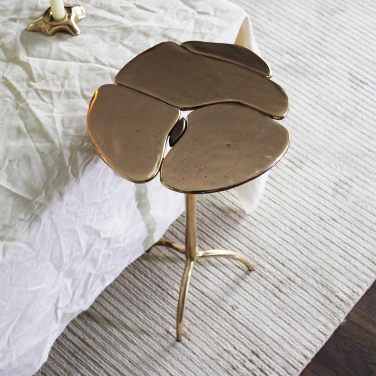 Cast Bronze Iris Side Table by Studio Sunt For Sale at 1stDibs