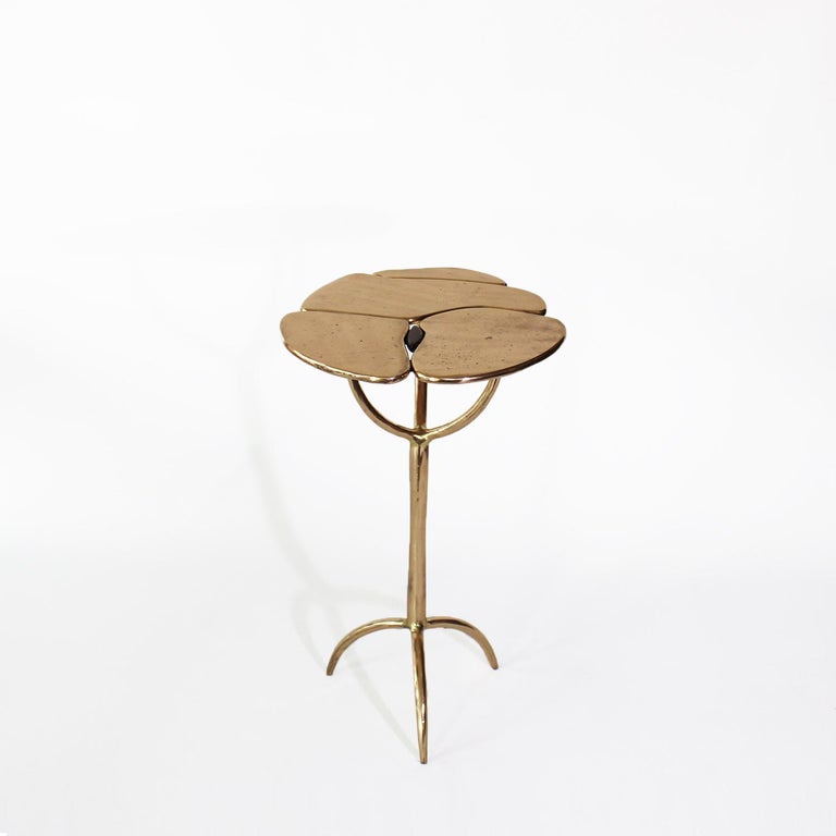 Cast Bronze Iris Side Table by Studio Sunt For Sale at 1stDibs