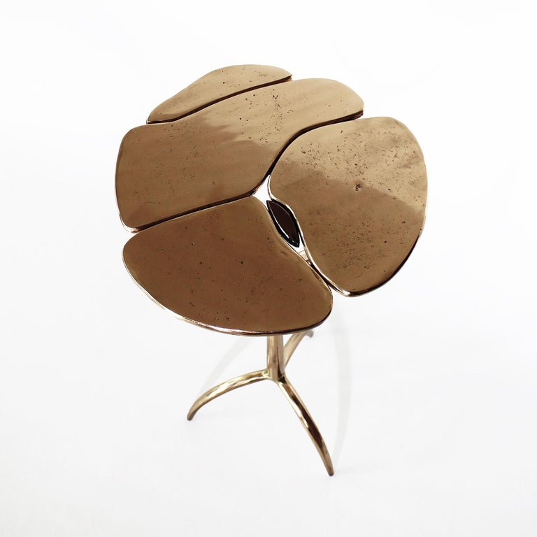 Cast Bronze Iris Side Table by Studio Sunt For Sale at 1stDibs