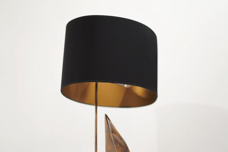 Cast Bronze "The Knot" Table Lamp For Sale at 1stDibs