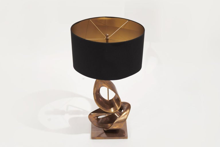 Cast Bronze "The Knot" Table Lamp For Sale at 1stDibs